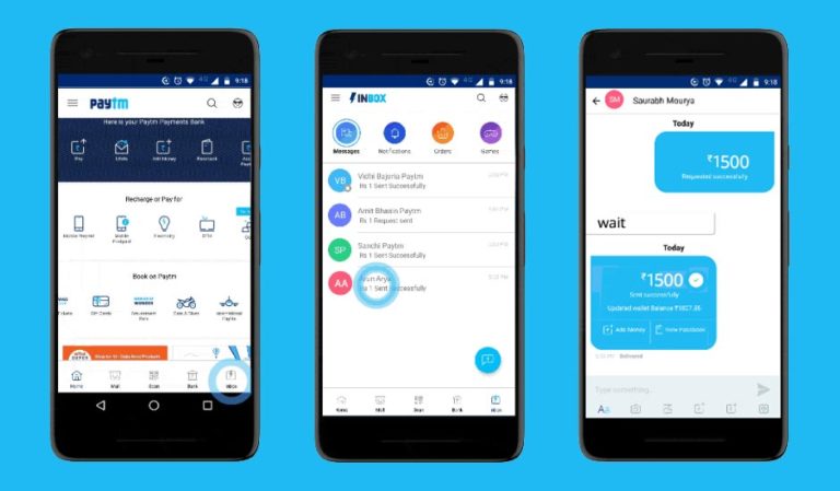 Paytm inbox के एक क्लिक से सेंड करे मनी